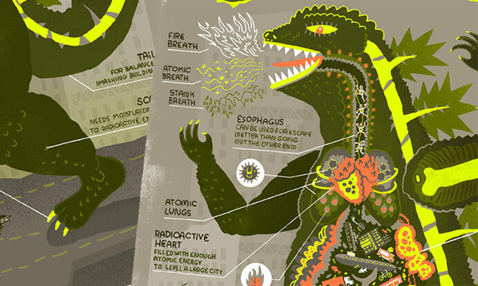 Infographic: The Anatomy of Godzilla | Fandango